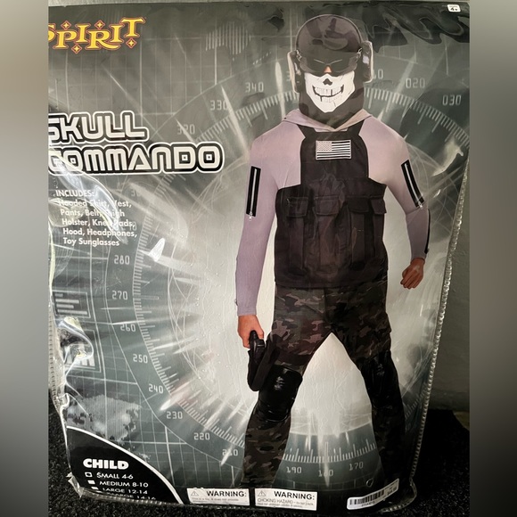 Spirit | Costumes | Spirit Halloween Skull Commando Costume Child Small ...
